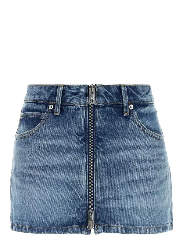 Alexander Wang Stonewashed Denim Shorts - Blue