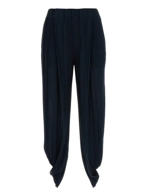 Giorgio Armani Pleated Jersey Trousers - Blue