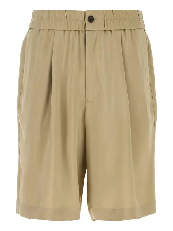 Giorgio Armani Twill Bermuda Shorts - Light Brown
