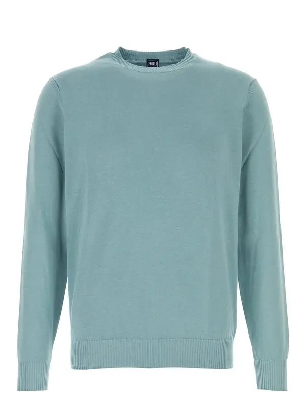 Fedeli Light Cotton Sweater - Blue