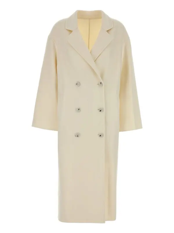 Loulou De Saison Ivory Wool Blend Borneo Coat - White