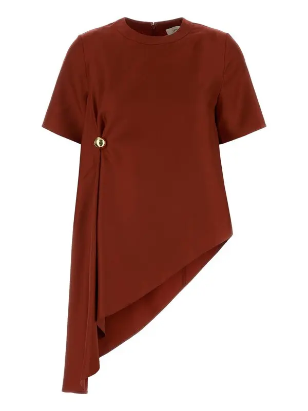 Loulou De Saison Tiziano Silk Madea T-shirt - Red