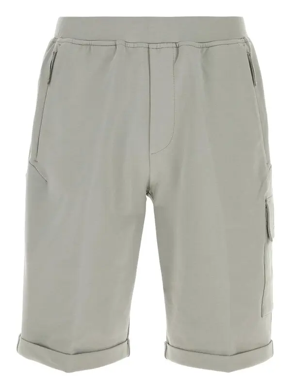 C.P. COMPANY Stretch Cotton Bermuda Shorts - Grey