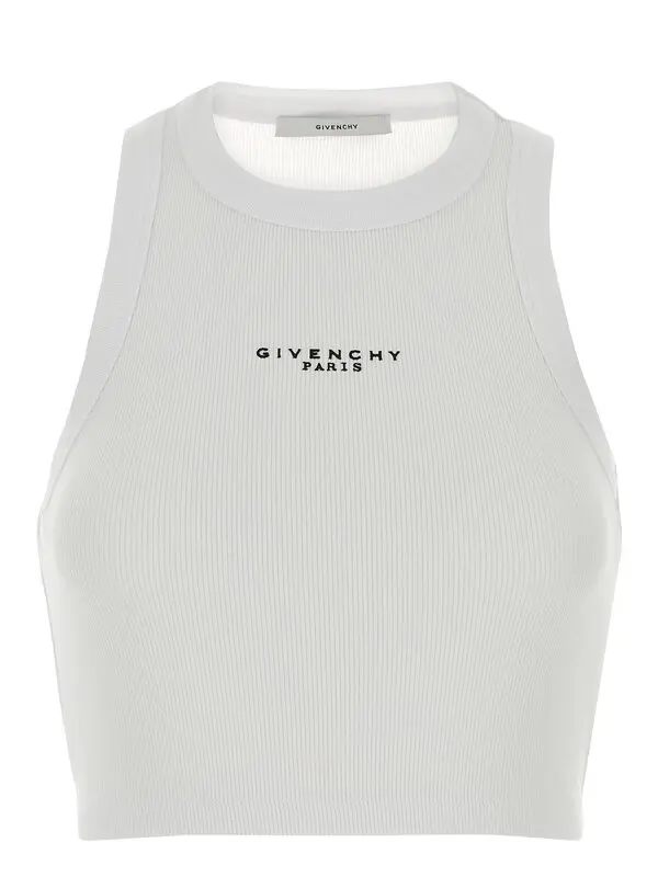 Givenchy Stretch Cotton Cropped Top - White