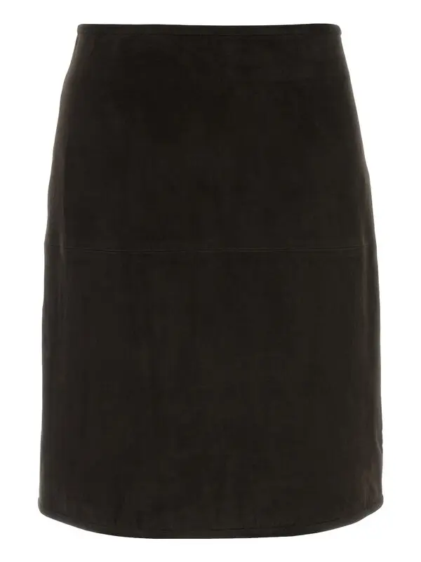 Loulou De Saison Suede Skirt - Brown