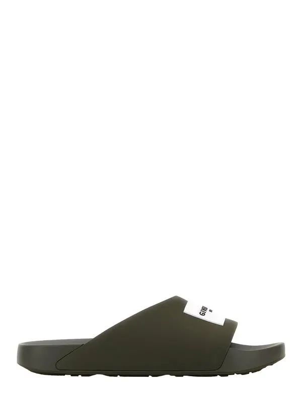Givenchy Rubber Slides With Logo Label - Green