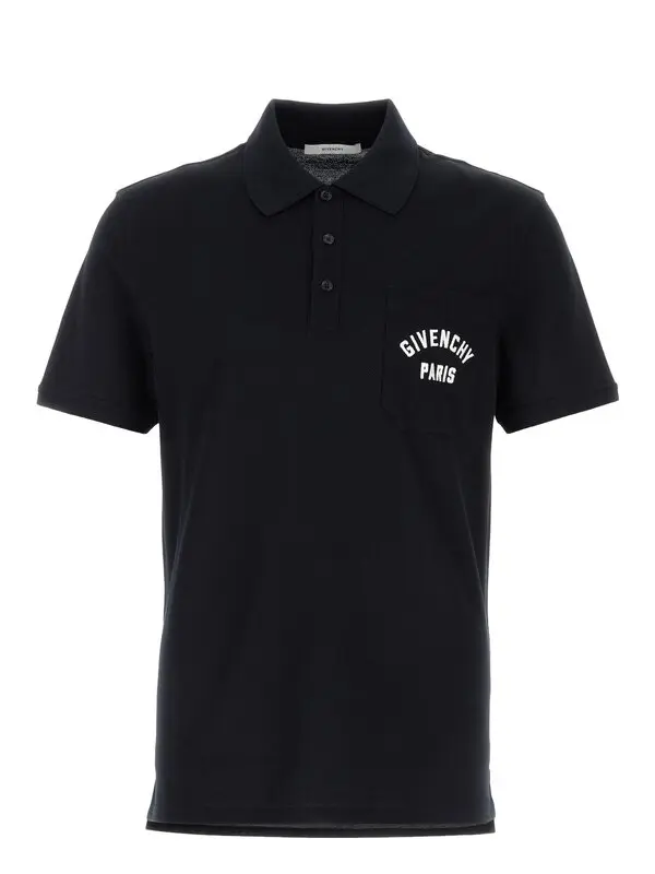 Givenchy Piquet Polo Shirt - Black