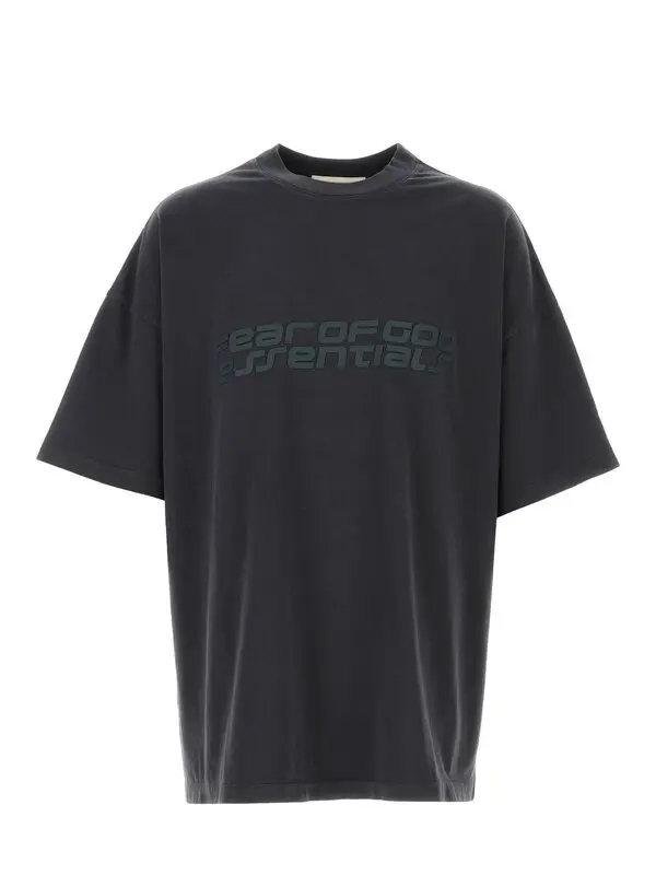 Fear Of God Charcoal Cotton Oversize T-shirt - Grey