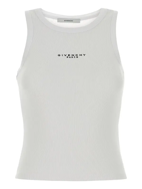 Givenchy Stretch Cotton Tank Top - White