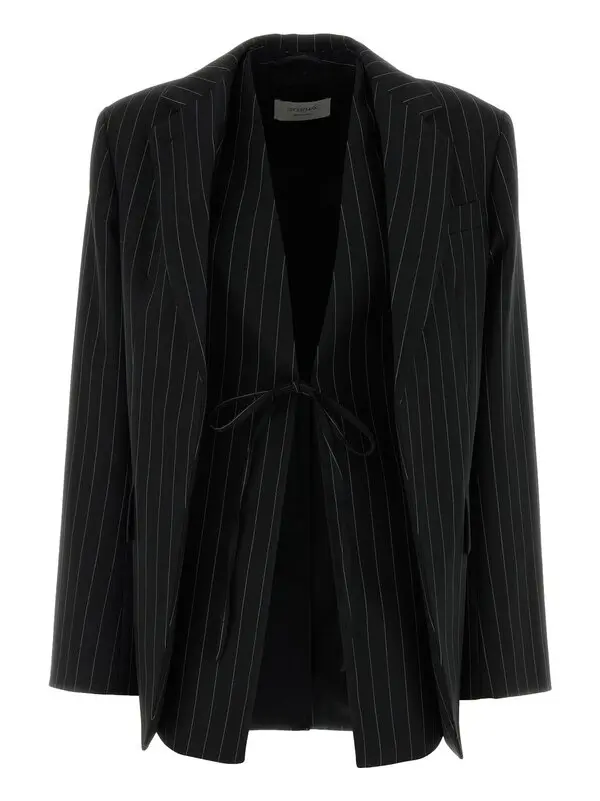Sportmax Embroidered Wool Blend Blazer - White