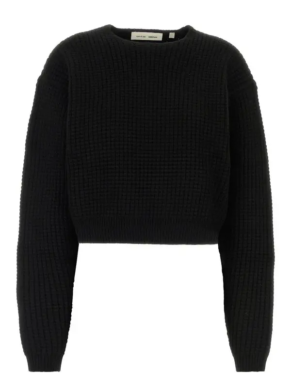 Fear Of God Ribbed Polyester Blend Sweater - Black