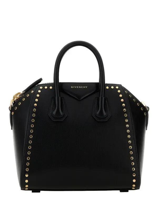 Givenchy Antigona Mini Studded Leather Handbag - Black