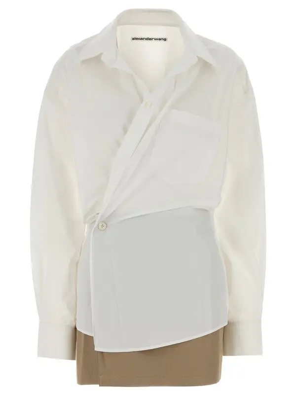 Alexander Wang Poplin Mini Dress - White