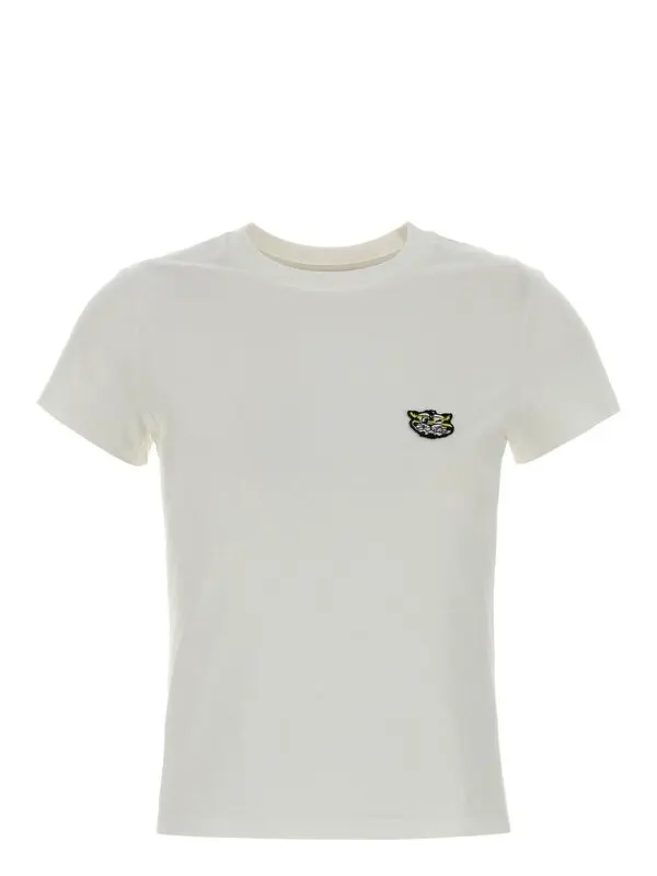 Kenzo Cotton T-shirt With Embroidered Logo - White