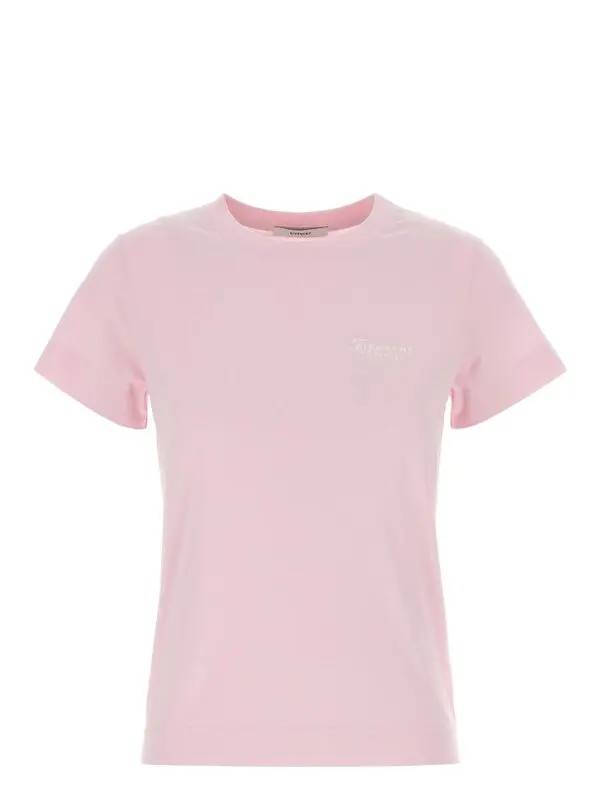 Givenchy Cotton T-shirt With Logo Print - Pink