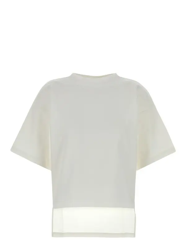 Alaïa Cotton Blend T-shirt With Lettering Logo - White