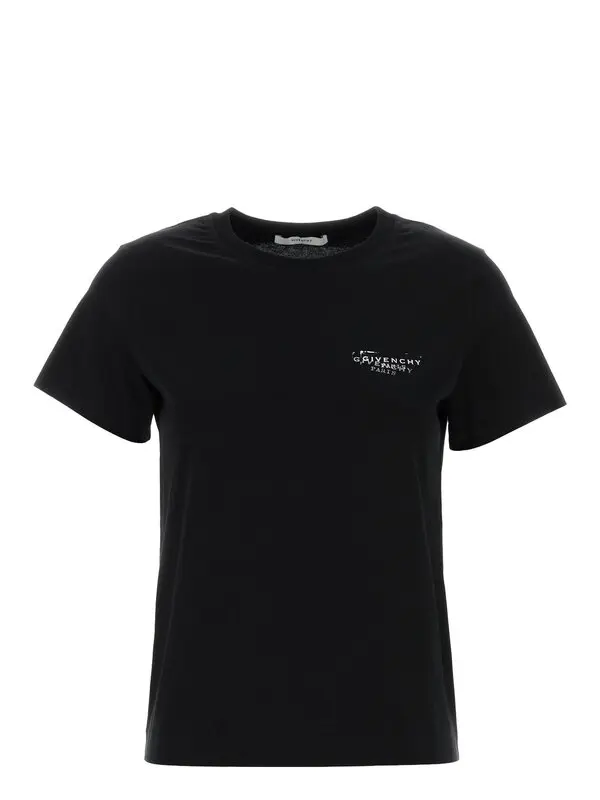 Givenchy Cotton T-shirt With Stamp Print - Black