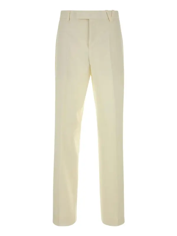 Versace Wool Blend Trousers - White