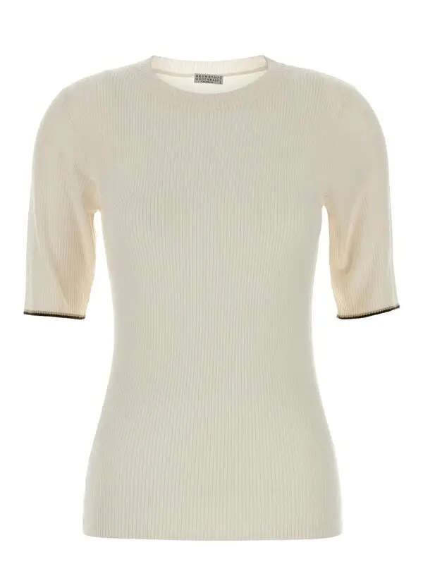 Brunello Cucinelli Cashmere Blend T-shirt - White