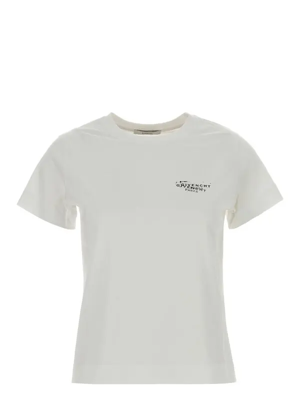 Givenchy Cotton T-shirt With Stamp Print - White
