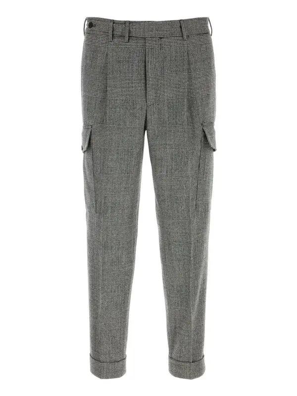 PT TORINO Embroidered Stretch Wool Blend Trousers - White