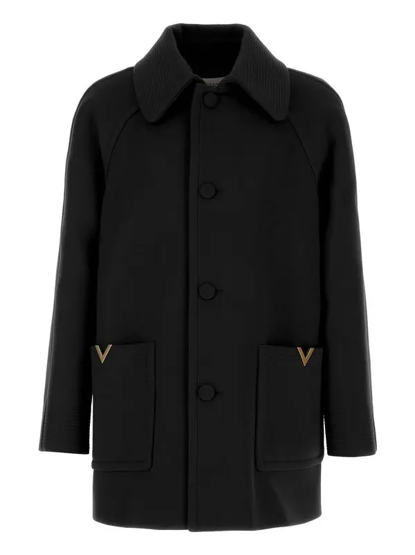 Valentino Garavani Wool Coat - Black