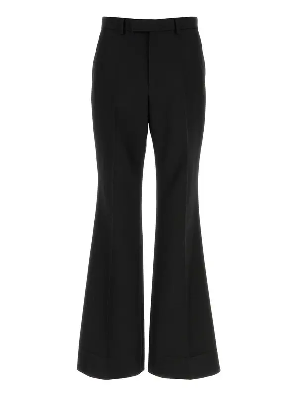 Valentino Garavani Tailored Polyester Blend Flare Trousers - Black