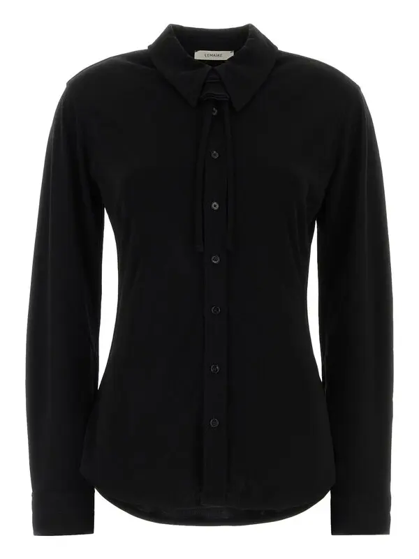 LEMAIRE Lemmaire Viscose Shirt With Patch Detail - Black