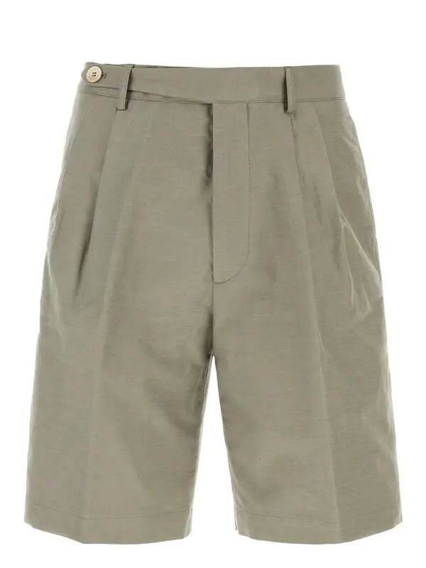 Brunello Cucinelli Tailored Bermuda Shorts With Pleats - Grey