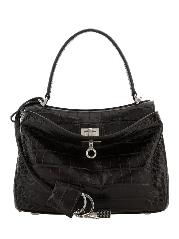 Balenciaga Leather Mini Rodeo Handbag - Brown