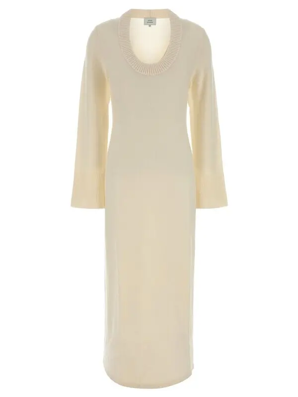 Loulou De Saison Wool Blend Knit Dress - White