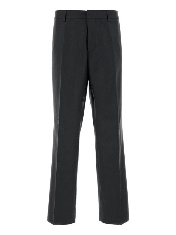 Ami Dark Wool Tailored Trousers - Grey