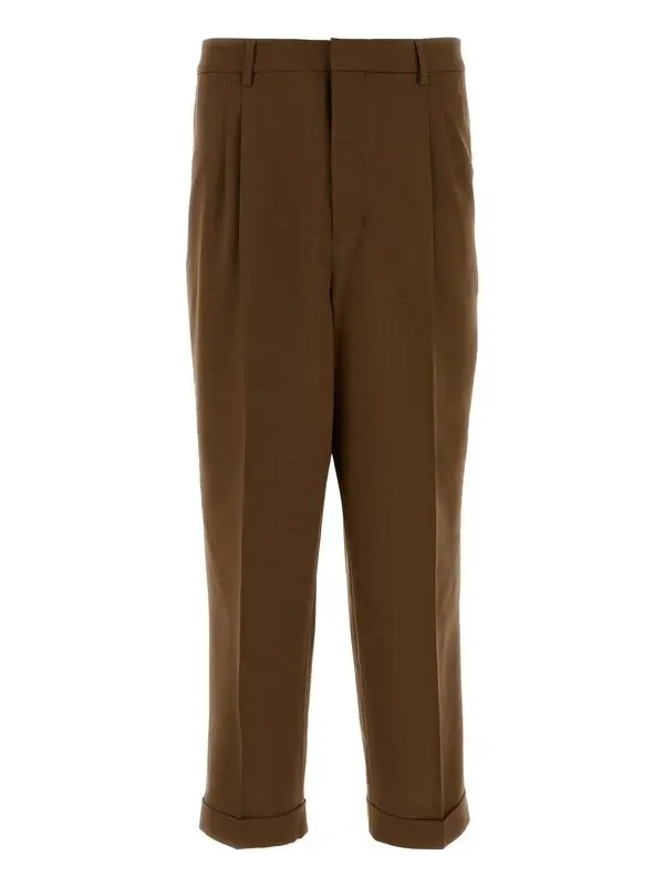 Ami Caramel Wool Trousers - Light Brown
