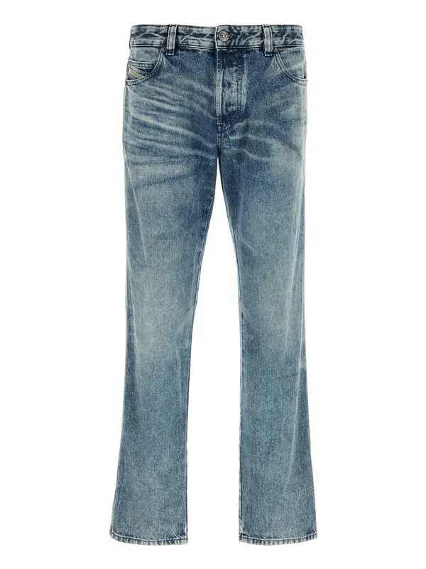 DIESEL® Stonewashed Cotton And Hemp Denim Jeans - Blue