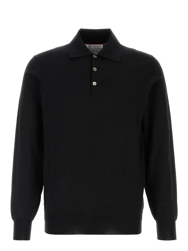 Brunello Cucinelli Cotton Polo Shirt - Black