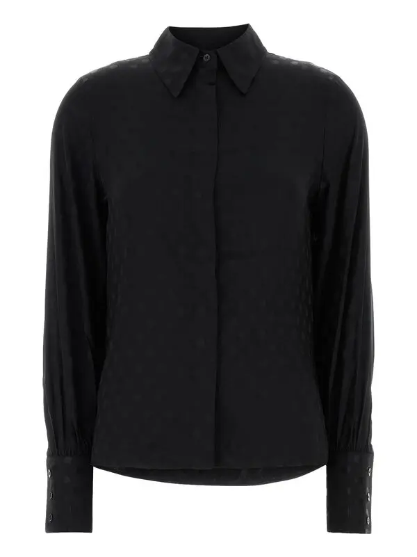 Isabel Marant Étoile Stretch Silk Polka Dot Shirt - Black