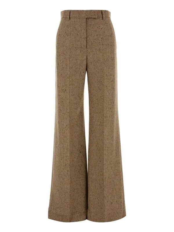 Valentino Garavani Wool Palazzo Pants - Light Brown