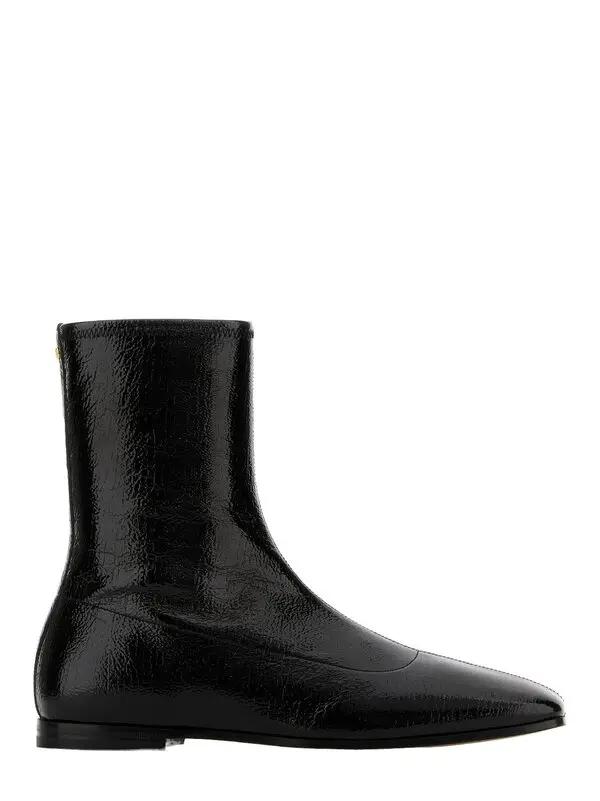 Valentino Garavani Leather Vlogo Signature Boots - Black