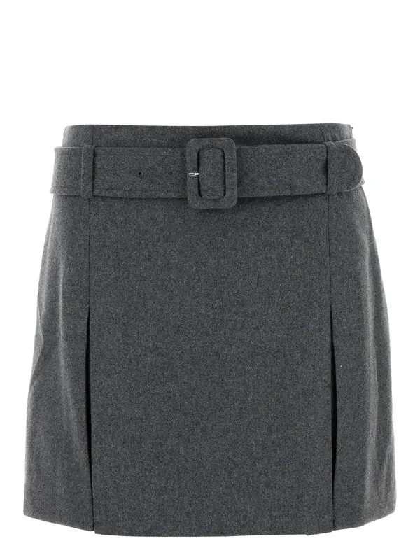 A.p.c. Flannel Cecile Mini Skirt - Grey