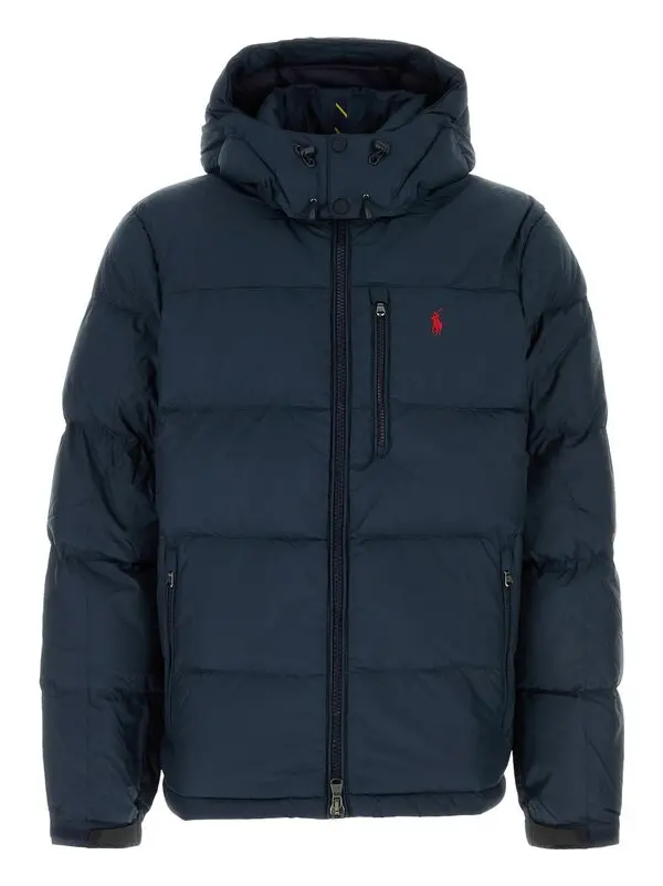 Polo Ralph Lauren Down Jacket With Logo Embroidery - Blue