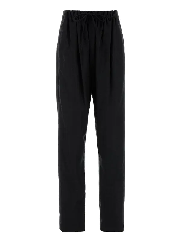 LEMAIRE Charcoal Cashmere Blend Trousers - Grey