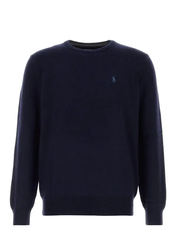 Polo Ralph Lauren Wool Pullover With Embroidered Logo - Blue