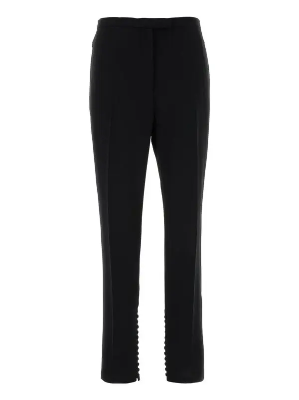 Dries Van Noten Tailored Polyester Pants With Pleats - Black