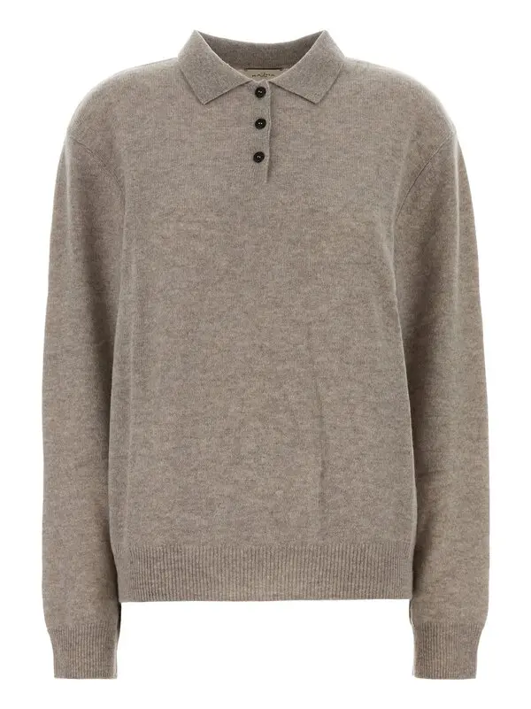 Le Kasha Dove Cashmere Crete Polo Shirt - Grey
