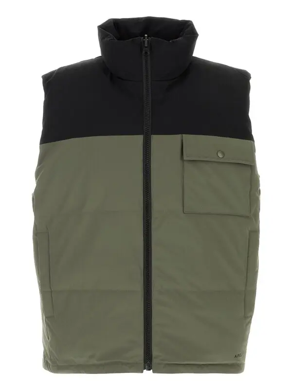 A.p.c. Two-tone Padded Doudoune Vest - White