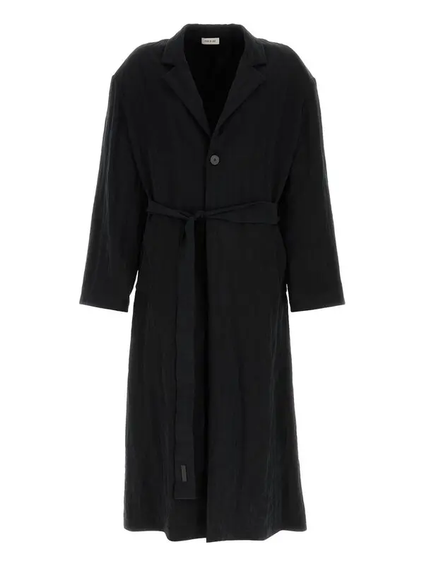 Fear Of God Lyocell Blend Trench Coat - Black