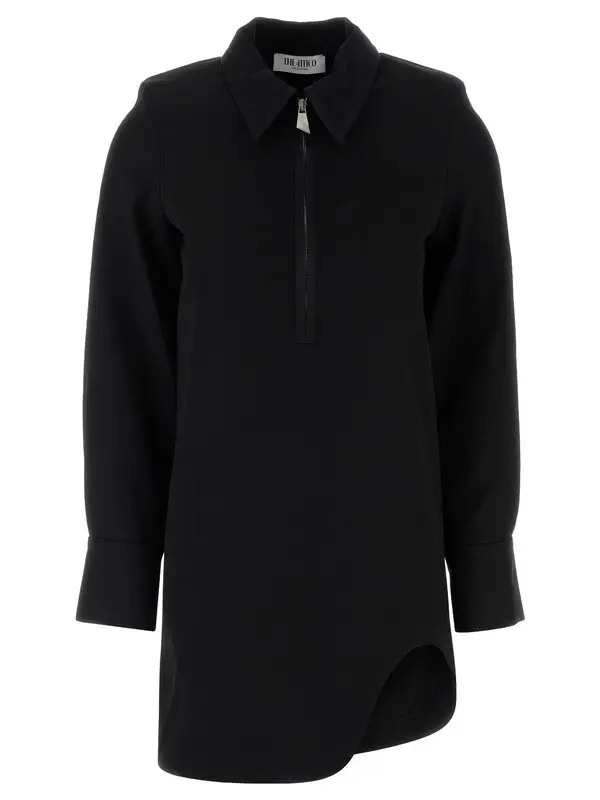 Attico Gabardine Mini Dress - Black