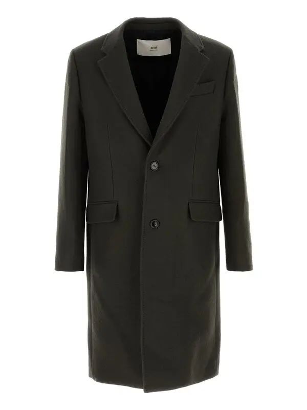 Ami Virgin Wool Coat - Grey