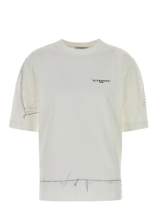 Givenchy Cotton Oversize T-shirt With Printed Logo - White