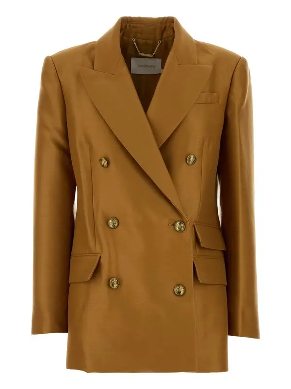Zimmermann Wool Blend Blazer - Light Brown